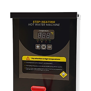 LOHISHILO Commercial Milk Frother 2000W 8L Electric Steam Milk Frothing Machine Steam Boiling Water Machine, Milk Foam Espresso Machine with LED Display for Coffee Milk Tea Dessert, Black