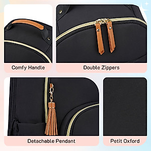 Missnine Laptop Backpack for School Travel Women 15.6 Inch Computer Back Pack with Charging Port Water Repellent Bookbag Lightweight