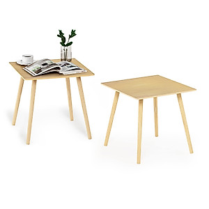 Furinno Decorative Hallway End Table, Set of 2, Oak