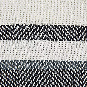 DII New Traditional, 2-Tone Chevron Stripe Throw, 50x60, Black