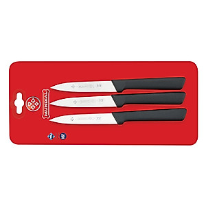 Mundial SC0547-4 4-Inch Spear Point Paring Knife Collection, Set of 3, Black