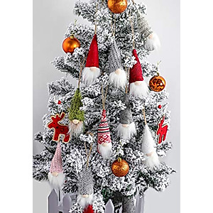 Christmas Tree Hanging Gnomes Ornaments Set of 10, Swedish Handmade Plush Gnomes Santa Elf Hanging Home Decorations Holiday Decor