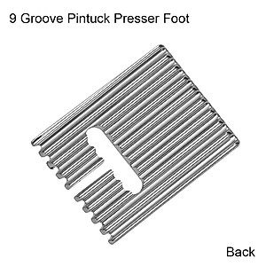 6Pack Twin Needle Double Needle with 2 PCS 9 Groove Pintuck Presser Foot 3 Size 2/90 3/90 4/90 by HOWRIN