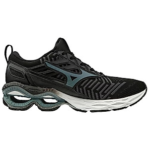 Mizuno Men's Wave Creation 20 Knit Running Shoe, Black-Stormy Weather, 8