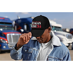 Heritage Pride Scenic Trout Engraved Leather Patch Mens Trucker Hat Baseball Cap, Royal/White