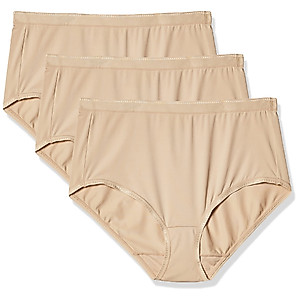 Vanity Fair womens Comfort Where It Counts Panty 13163 Briefs, Brief - 3 Pack Neutral, 8 US