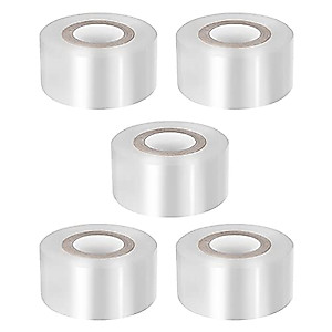 Cabilock Transparent Tape 5 Rolls Grafting Tape Garden Grafting Tape Clear Plant Repair Tape Self- Adhesive Garden Tape Stretchable Garden Graft Film for Fruit Floral Tree Stretch Belt Tool