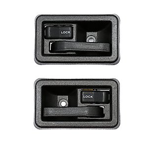 Gledewen Interior Door Handles (Pair), Compatible with Jeep Wrangler 1987-1996 YJ, 1997-2006 TJ, Inside Front Left Driver & Right Passenger Side | Replaces# 79540, 79541 Inner Handle Set