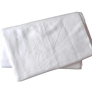 Hemp and Cotton Blended Fabric by Planet Green-135 GSM White Color, 58 cm Width and 1 Meter Length, Perfect for Clothing-Dresses and Shirts, Sustainable Hemp Fabric, Soft Texture, Bulk Price