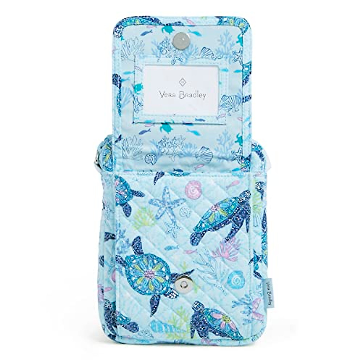 Vera Bradley Women's Cotton Mini Hipster Crossbody Purse With RFID Protection, Turtle Dream - Recycled Cotton, One Size