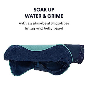 Ruffwear, Dirtbag Dog Towel, Camping and Outdoor Absorbent Coat, Aurora Teal, Medium