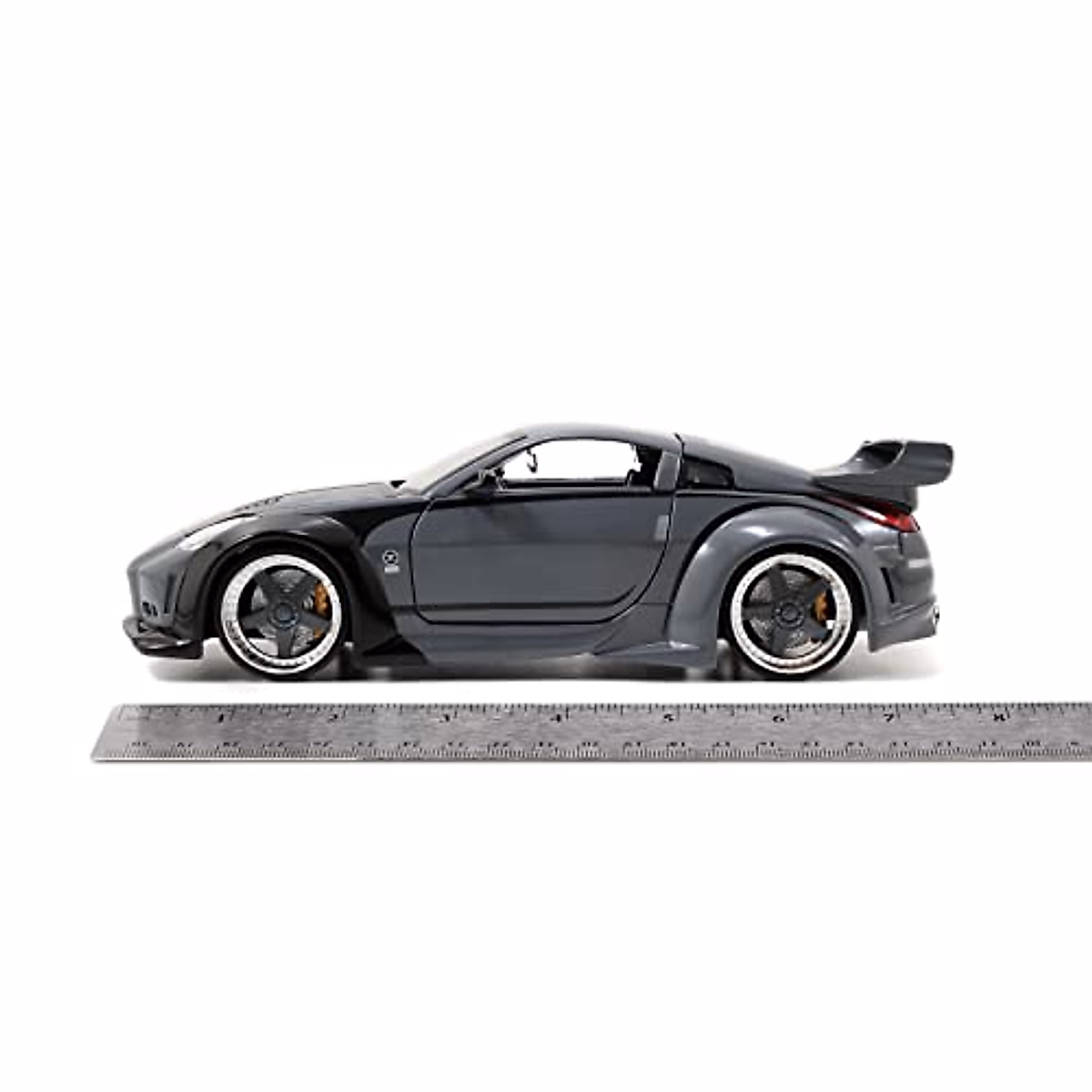 Jada Toys Fast & Furious 1:24 D.K.'s Nissan 350Z Die-cast Car, Toys for Kids and Adults, Grey and Black (97172)