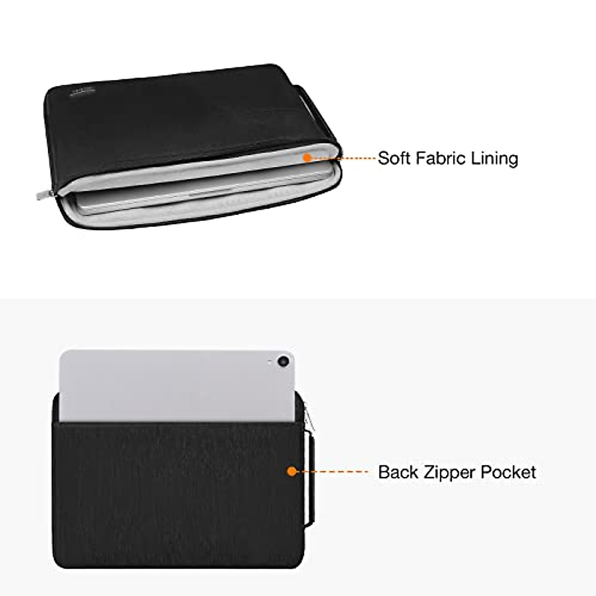 MOSISO Laptop Shoulder Bag Compatible with MacBook Air/Pro,13-13.3 inch Notebook,Compatible with MacBook Pro 14 2023-2021 A2779 M2 A2442 M1, Polyester Briefcase Sleeve with Side Handle, Black
