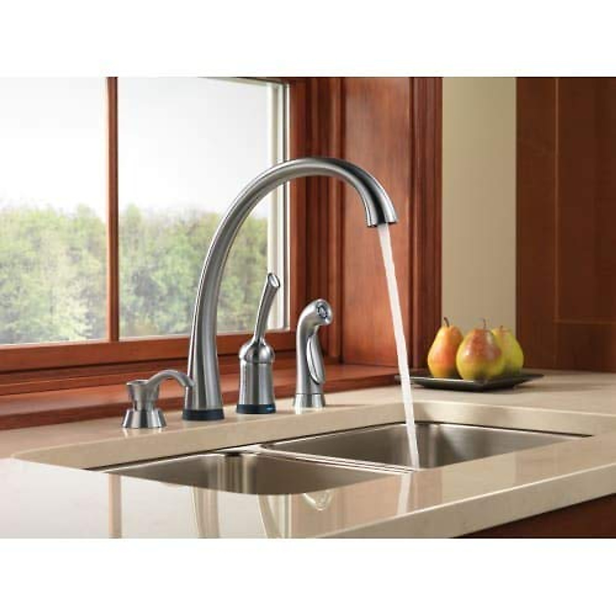 Delta Faucet Pilar Kitchen Soap Dispenser for Kitchen Sinks, Polished Nickel RP50781PN