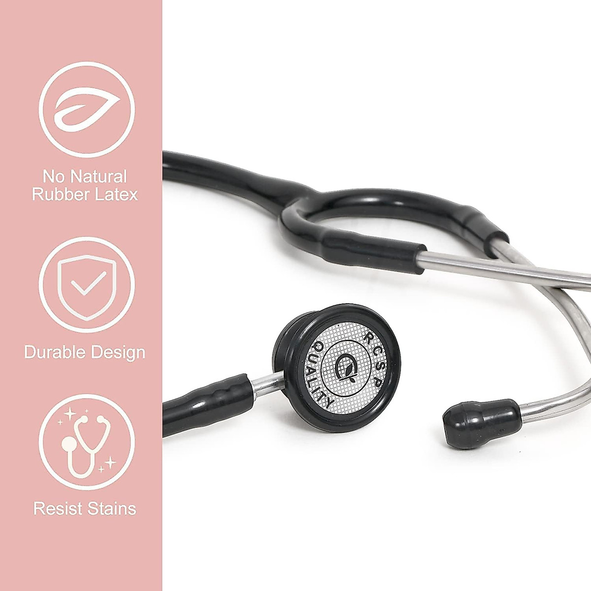 Stethoscope Pediatric For Doctors And Medical Student Nurses Pediatric, light weight Stainless Steel Chest Piece with Flexible Jointless Tube & Soft Sealing Ear Knobs