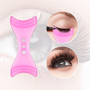 3 in 1 False Eyelash Tools, UHOMENY Eyelash Application Tool Kit Easy Makeup Tool for False Eyelash Beginners Upper Lower Eye Lash Brush Mascara Guard Comb Applicator for Wear Eyelashes