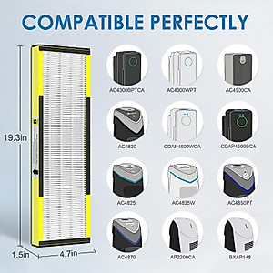 [ELOWOKE] 2-Pack 4825 HEPA Filter B Compatible with Gɜːrm-Guardian Air Purifier Filter Replacement for Model FLT4825 AC4825 AC4300 and more, 2X H13 HEPA Filters & 8X Actɪvated Carbon Pre-Filter