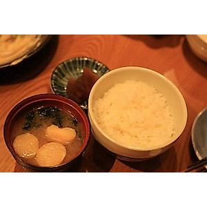 JapanBargain 3422, Set of 2 Japanese Style Soup Bowl with Lid and Spoon Set Miso Soup Bowl Rice Bowl Snack Bowl Dessert Bowl Appetizer Bowl, Black and Red Color, 11 oz