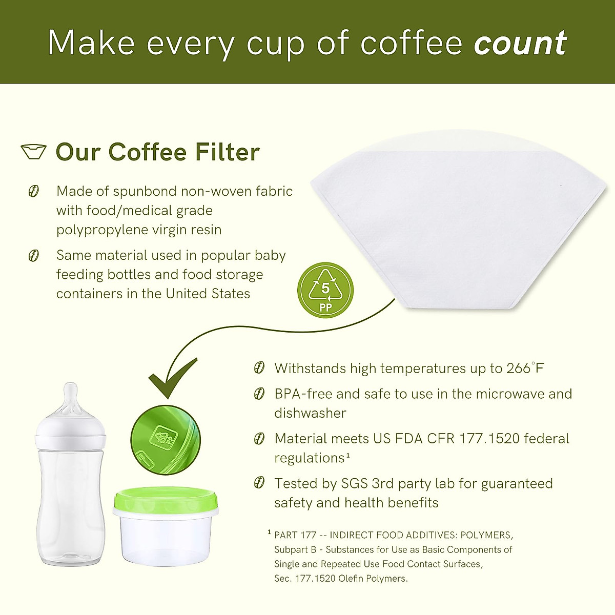 FriCARE Coffee Filters #4 for 8-12 Cup Ninja Coffee Maker CE251 CM401 - Unbleached Disposable Coffee Filter - No-break Confidence - Premium Cone Coffee Filter Replacement - White, 100 Ct