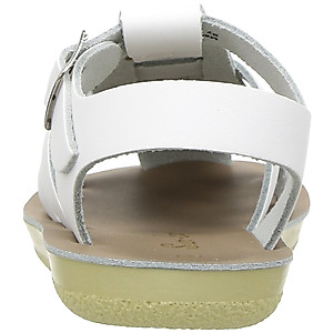 Salt Water Sandals by Hoy Shoe Baby-Girl's Sun-San Sailor Flat Sandal, White, 3 M US Infant