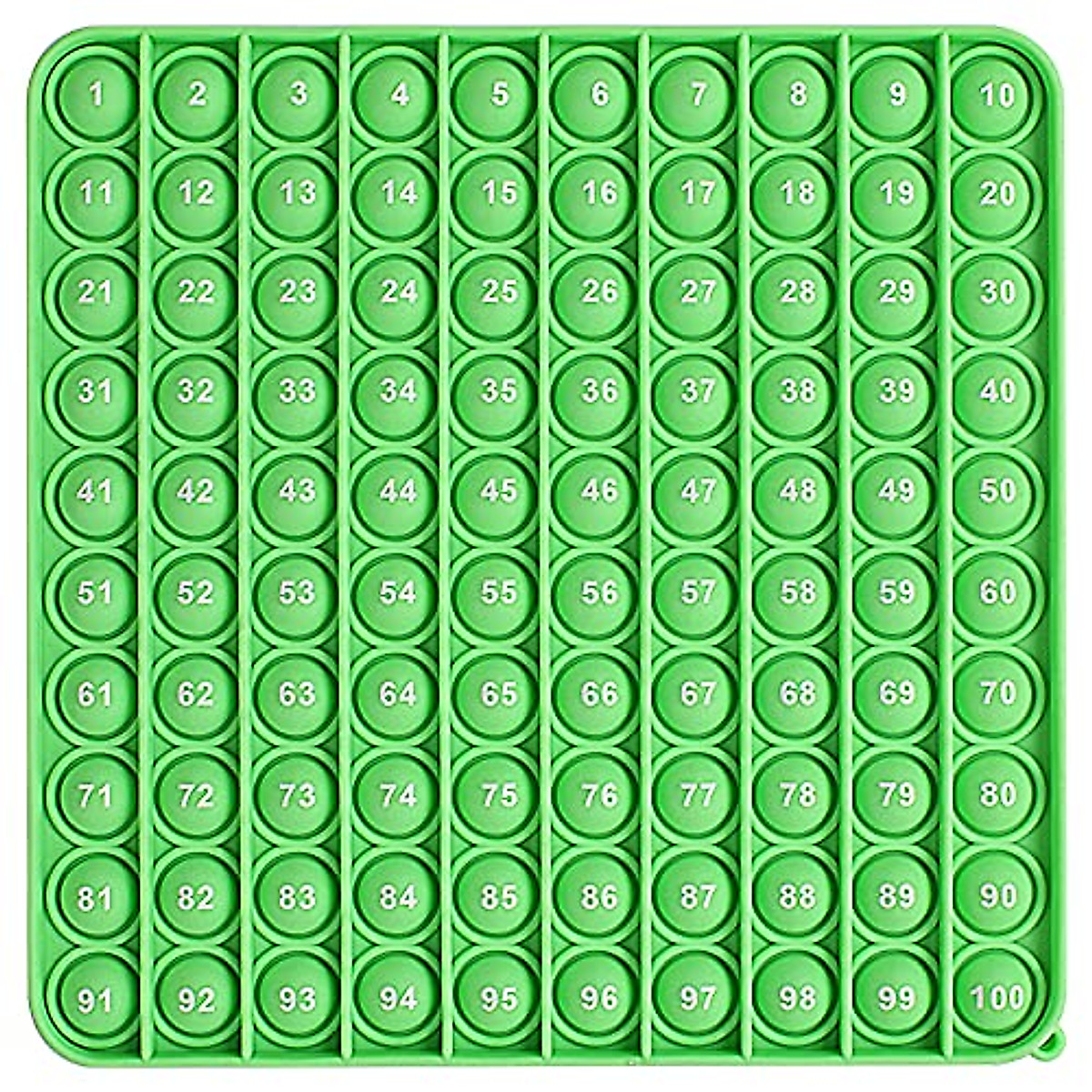 Pop it Numbers 100 Sensory Math Manipulative (Green) Large Educational Consecutive Number pop it. Autism/ADHD Friendly Classroom Supply is Perfect for Home or Any Elementary Classroom