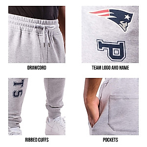 Ultra Game NFL Men's Super Soft Game Day Jogger Sweatpants, Atlanta Falcons, Heather Gray, Small