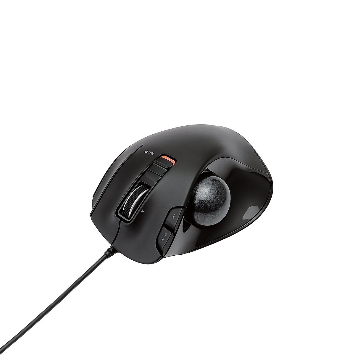ELECOM EX-G Trackball Mouse, Wired, Thumb Control, Ergonomic Design, Functional 4-Buttons with Smooth Tracking, 32mm Gray Ball, Windows11, macOS (M-XT2URBK)
