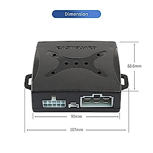 EASYGUARD EC003N-K Car Alarm System keyless Entry pke Remote Engine Start Stop Push Start Stop Automatically Lock or Unlock car Door Universal Version fits for Most dc12v Cars