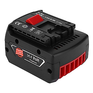 Wal front BAT607 Rechargeable Lithium Ion Ni-Cd Battery Replacement 14.4V for Bosch Cordless Power Tool Cordless Drill(6000mah)