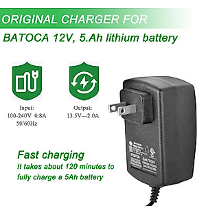 BATOCA 13.5V Lithium-ion Battery Charger for Type H Battery, Fast Charging, 1 Charger Only