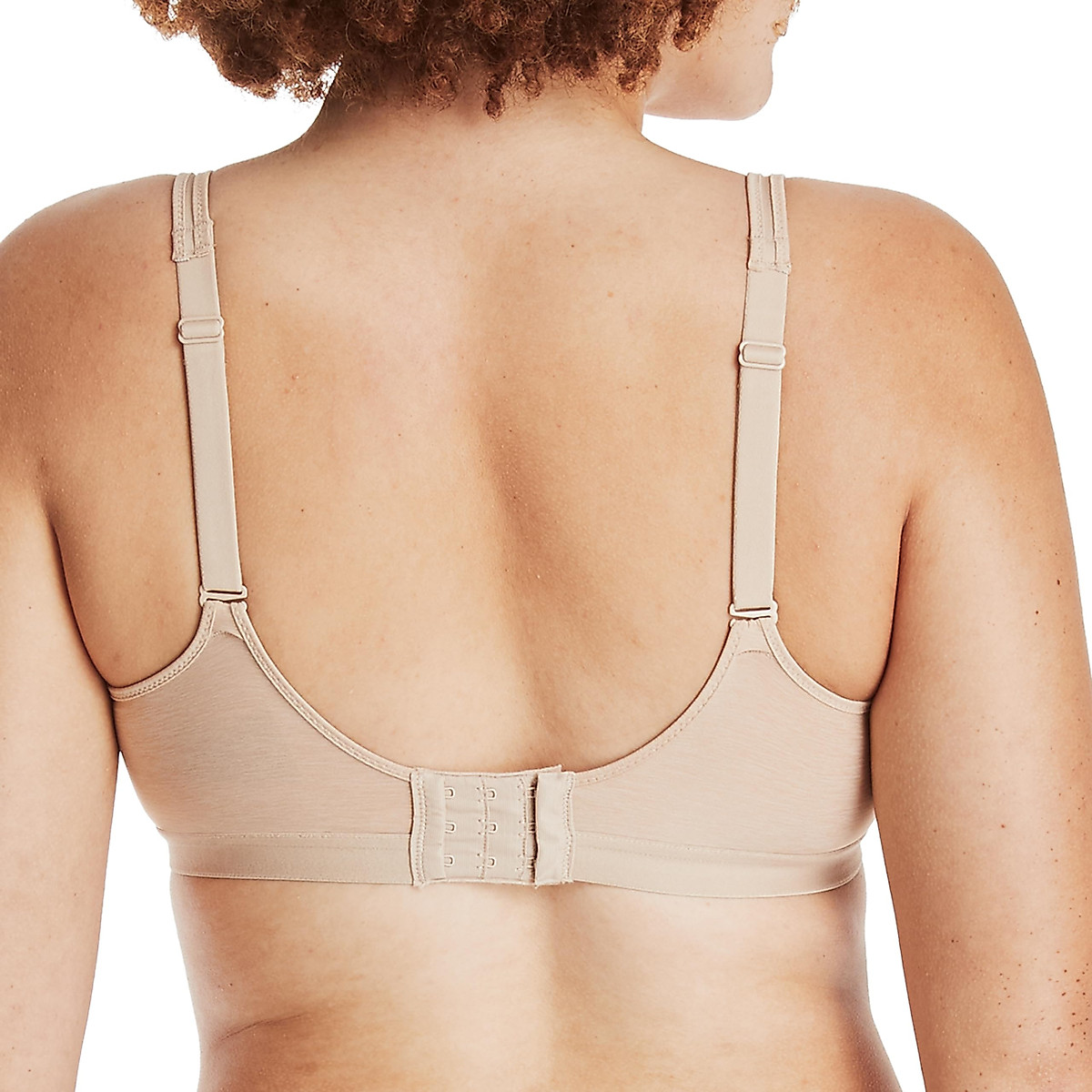 Hanes Women's X-Temp Wireless Cooling Mesh, Full-Coverage, Convertible T-Shirt Bra, Nude, Large