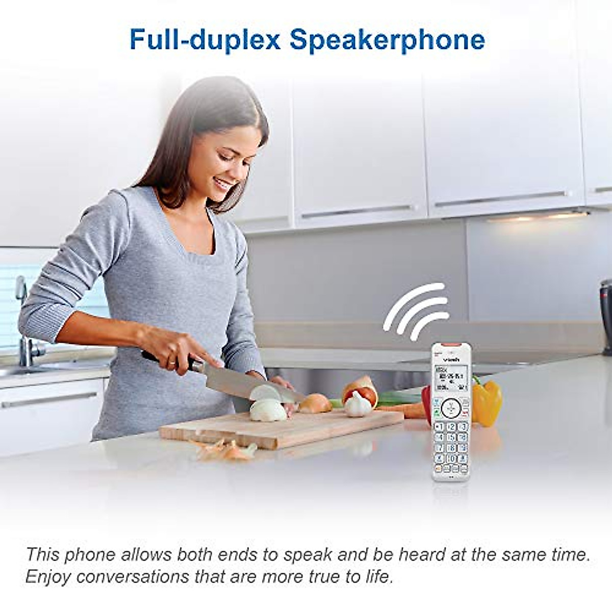 Vtech VS112-37 DECT 6.0 Bluetooth 3 Handset Cordless Phone for Home with Answering Machine, Call Blocking, Caller ID, Intercom and Connect to Cell (Silver & White)