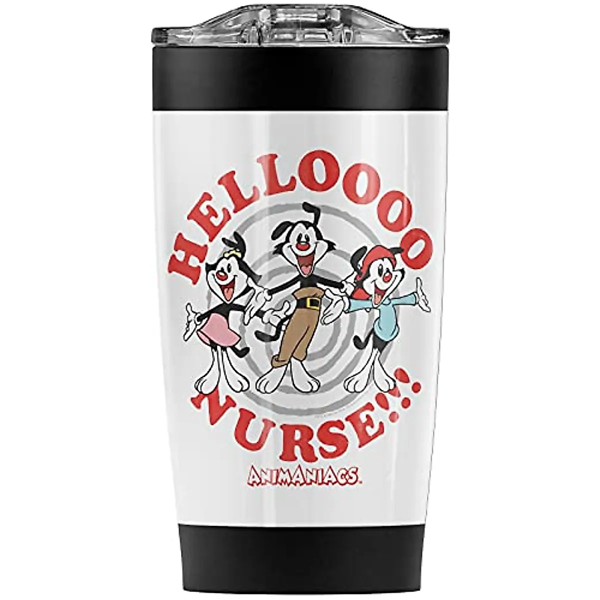 Logovision Animaniacs Hello Nurse Stainless Steel Tumbler 20 oz Coffee Travel Mug/Cup, Vacuum Insulated & Double Wall with Leakproof Sliding Lid | Great for Hot Drinks and Cold Beverages