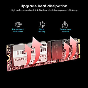 M.2/NGFF Solid State Drive, 2280 128GB SSD with 551MB/S Reading Speed and 212MB/S Writing Speed for Laptop Desktop Computer AS606