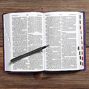 KJV Large Print Personal Size Reference Bible, Purple Leathertouch Indexed, Red Letter, Pure Cambridge Text, Presentation Page, Cross-References, Full-Color Maps, Easy-to-Read Bible MCM Type