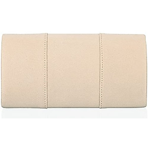 Dexmay Women Faux Suede Envelope Clutch Purse Evening Velvet Handbag Foldover Shoulder Crossbody Bag Nude