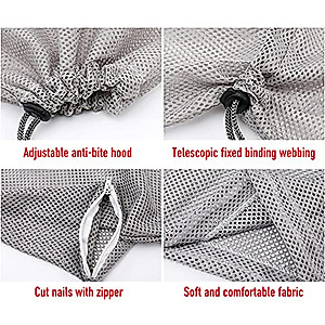 3 Pieces Cat Bathing Bag Cat Shower Net Bag with Cat Shell Comb, Anti-Bite Anti-Scratch Adjustable Breathable Mesh Grooming Carrier Bag for Pets, Bathing, Nail Trimming, Feeding Medicine, Ear Clean