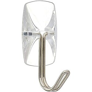 Command Small Clear Wire Hooks with Clear Strips, 3 ea