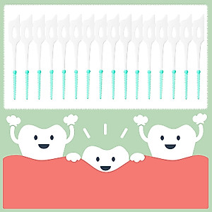 350 Pieces Soft Interdental Brush Steel Dental Picks Mixed Color Dental Flosser Oral Brush Floss Silicone Tooth Cleaning Tool for Oral Mouth Teeth Cleaning