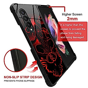 YiXinBB Compatible with Samsung Galaxy Z Fold 3 Case,Anime Fan Gift 0A34 Luxury Pattern Design Hard PC Scratch-Proof Soft TPU Shockproof Anti-Fall Protective Case for Samsung Galaxy z fold 3 5G