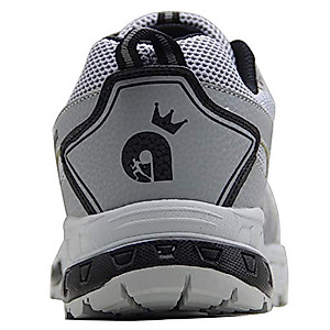 BomKinta Men's Breathable Walking Shoes Lace Up Gym Traning Sneakers Comfortable Non Slip Walking Shoes Athletic Shoes Zapatos Deportivos de Hombre White Size 12