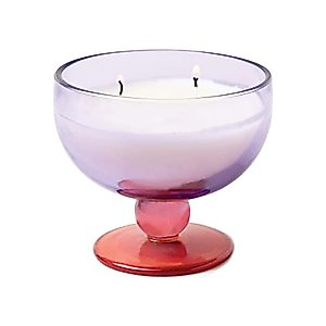 Paddywax Scented Candles Vintage Glass Aura Collection Soy Wax Blend 2-Wick Candle, 6-Ounce, Pepper & Plum