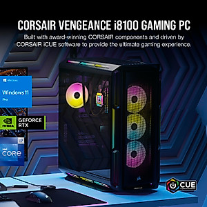 Corsair Vengeance i8100 Series Gaming PC - Liquid Cooled Intel® Core™ i9 12900KS CPU - NVIDIA® GeForce RTX™ 4090 GPU - 4TB M.2 SSD - 64GB Dominator Platinum RGB DDR5 Memory - Black