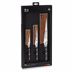 Cangshan TC Series 1021196 Swedish 14C28N Steel Forged 3-Piece Starter Knife Set with Wood Sheaths