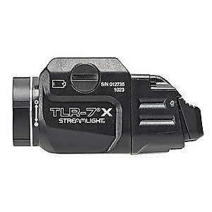 Streamlight 69424 TLR-7 X 500-Lumen Compact Tactical Weapon Light, Includes High, Low Paddle Switches and Key Kit, Black