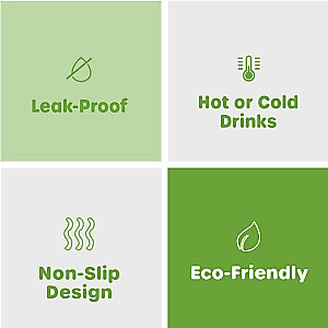 Comfy Package [50 Sets - 12 oz.] Insulated Ripple Paper Hot Coffee Cups With Lids