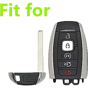 HEARTMEET Smart Key Fob Cover Case Protector Keyless Remote Holder for 2017-2021 Lincoln MKC MKZ MKX Continental Navigator Nautilus