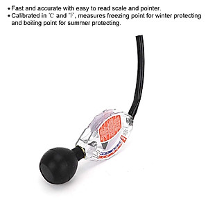 Nannday Anti-Freeze Coolant Tester, High Accuracy Dial Type Anti-Freeze Coolant Tester Car Battery Liquid Densitometer 6/12/24V