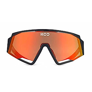 KOO Spectro Sunglasses I Performance Eyewear for Road, Triathlete & Cyclocross Sports - Black Red
