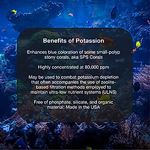 Brightwell Aquatics Potassion - Liquid Potassium Supplement for Marine Reef Fish Aquariums